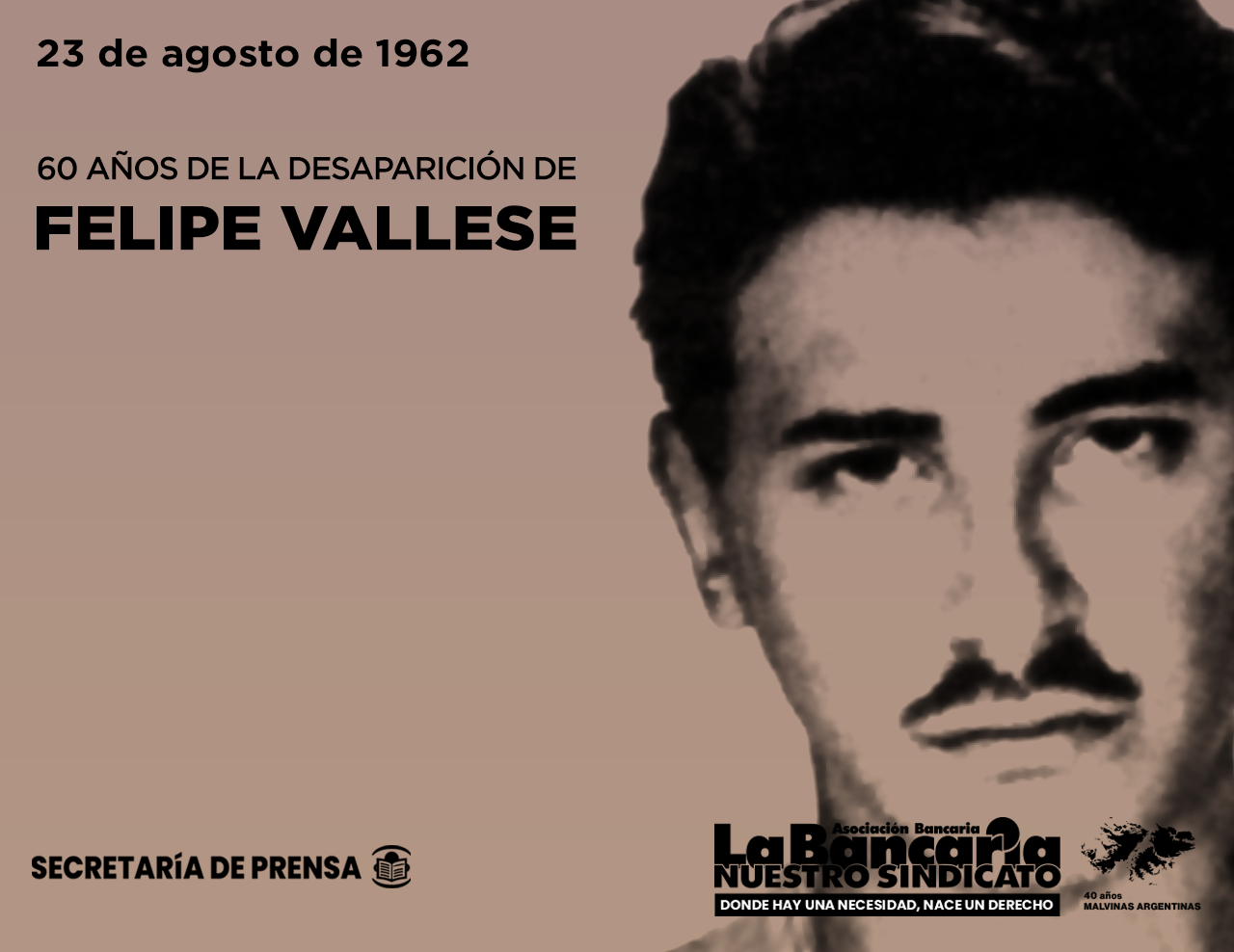 23 DE AGOSTO DE 1962. 60 años de la desaparición de Felipe Vallese – La ...