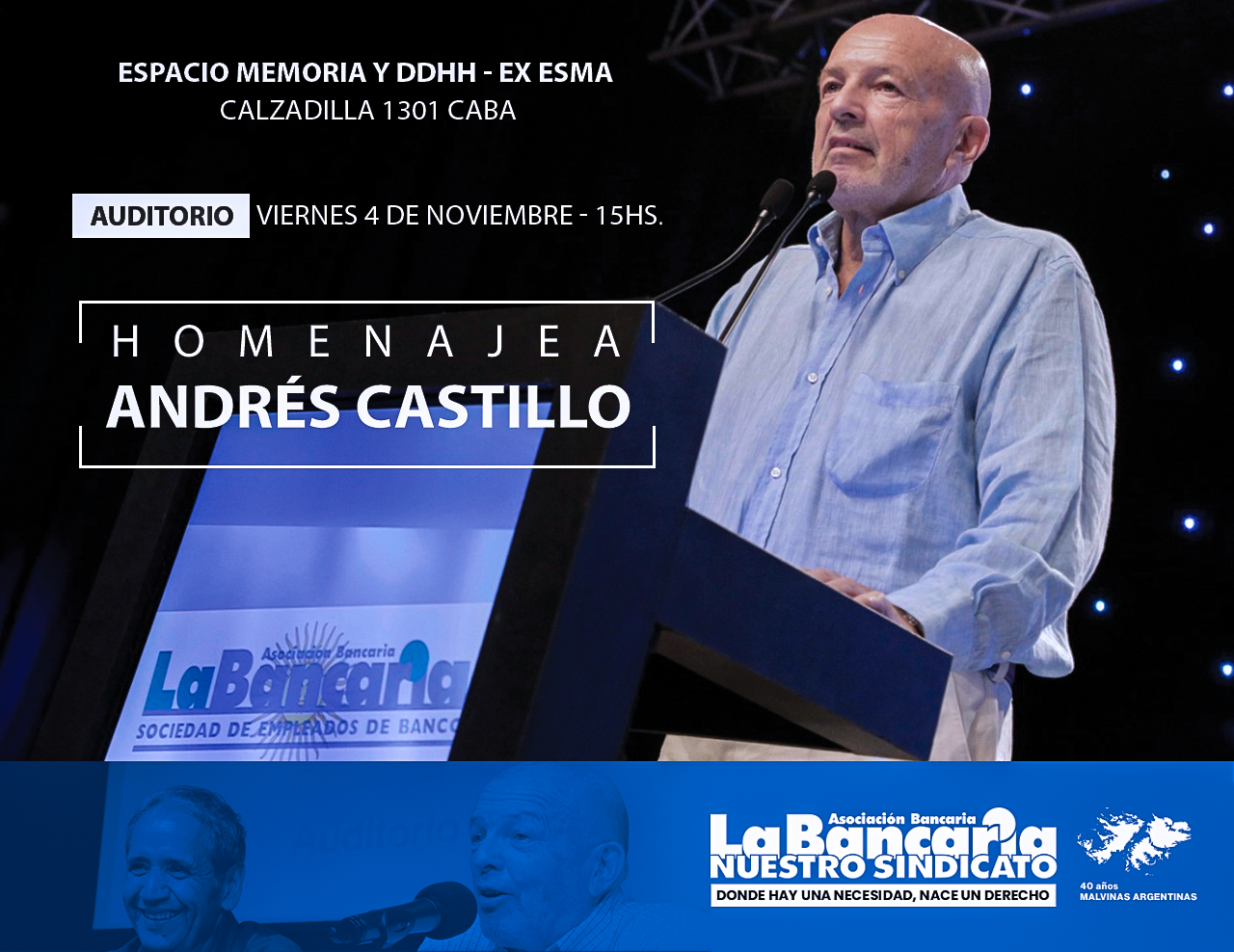 HOMENAJE A ANDRÉS CASTILLO – La Bancaria