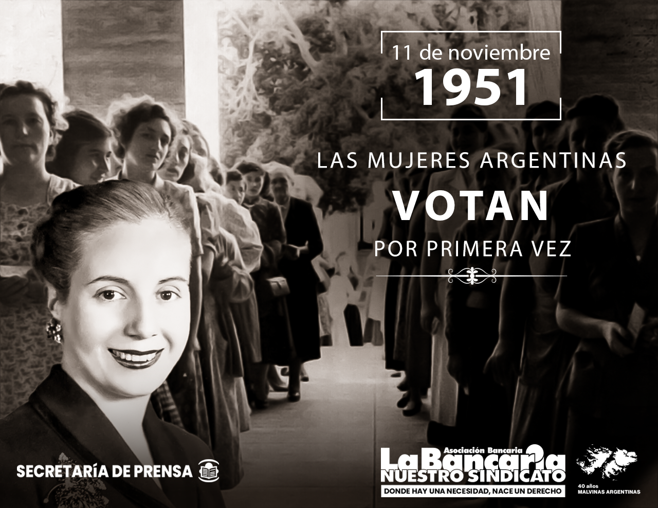 11 de NOVIEMBRE de 1951. Las mujeres argentinas votan por primera vez ... 11 de NOVIEMBRE de 1951. Las mujeres argentinas votan por primera vez ...