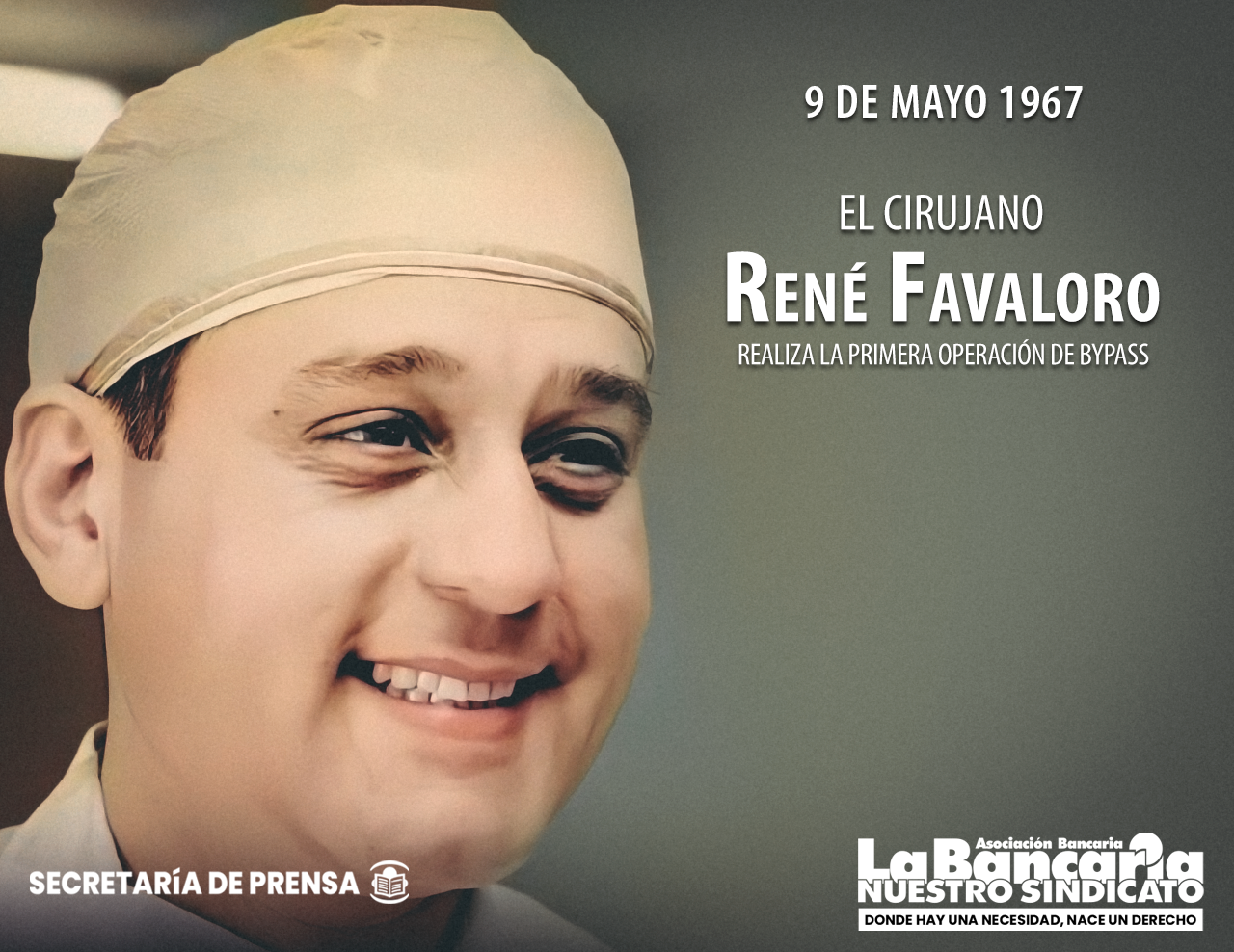9 DE MAYO 1967. René Favaloro realiza la primera operación de bypass ...