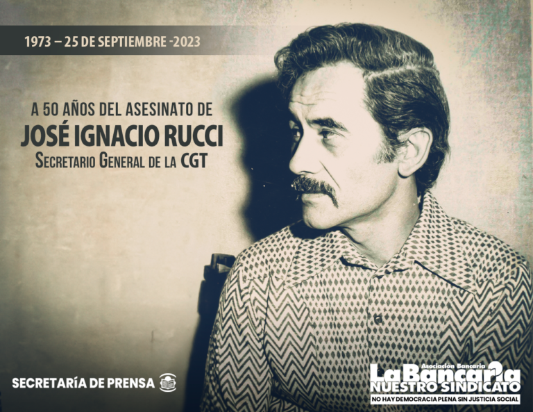 25 DE SEPTIEMBRE. A 50 años del asesinato de José Ignacio Rucci – La ...