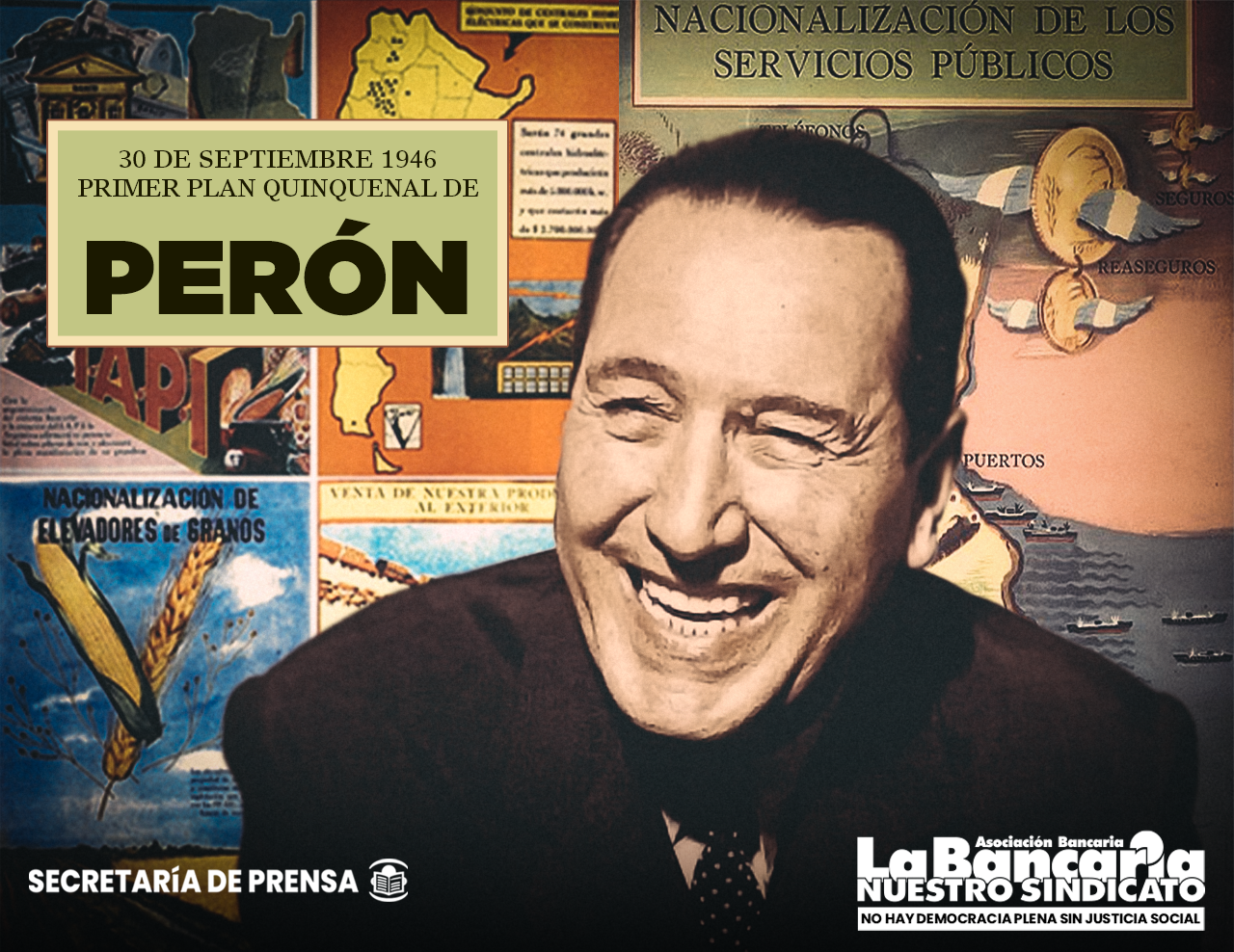 30 DE SEPTIEMBRE 1946. Primer Plan Quinquenal de Perón – La Bancaria
