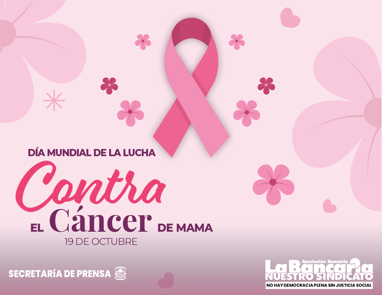 19 DE OCTUBRE. Día mundial de la lucha contra el cáncer de mama – La Bancaria